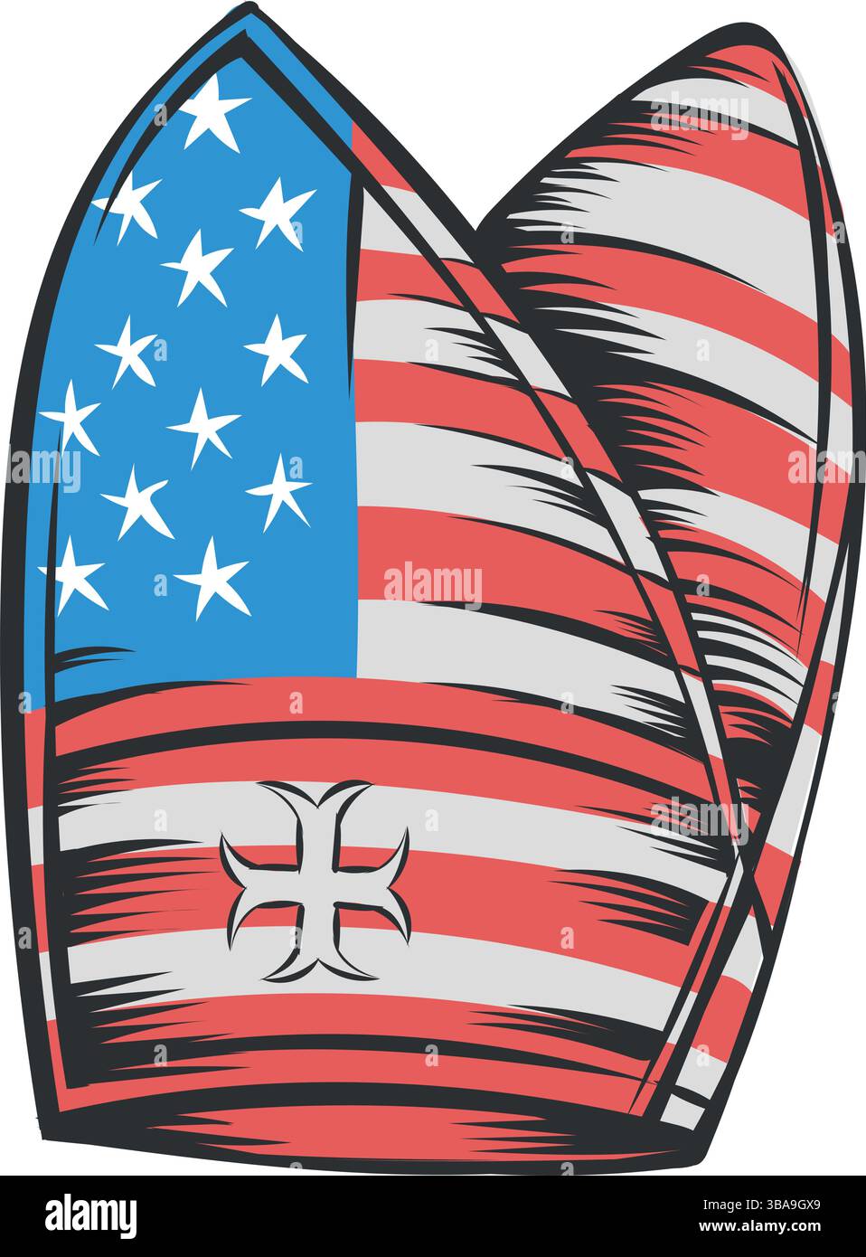 The new Pope hat with american flag in cartoon style. vector ...