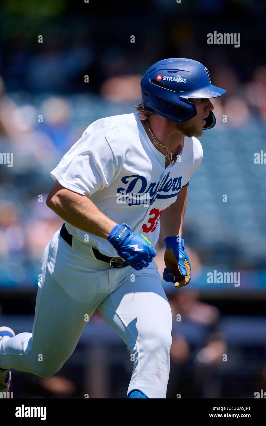 Tulsa Drillers Damon Keith (30) runs to first base during an MiLB Texas ...