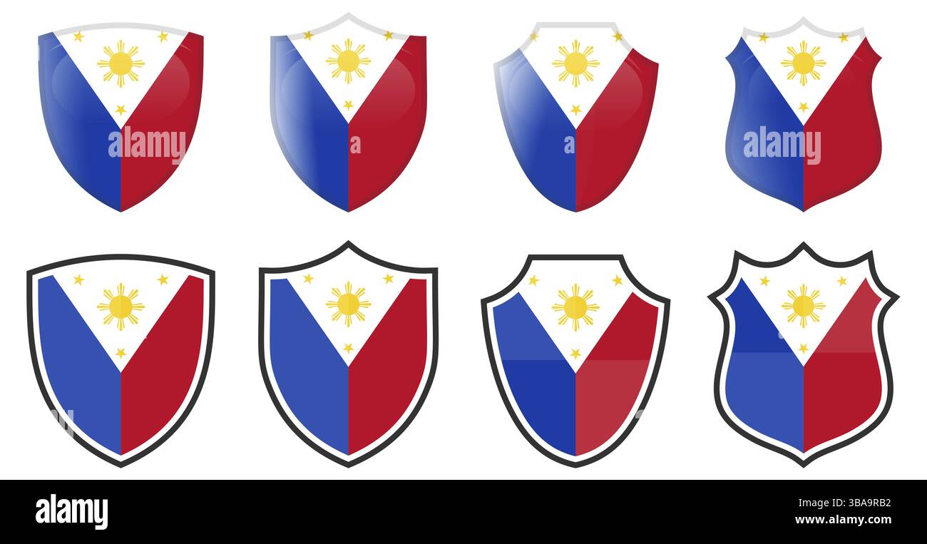 Philippines flag in vertical Cut Out Stock Images & Pictures - Alamy