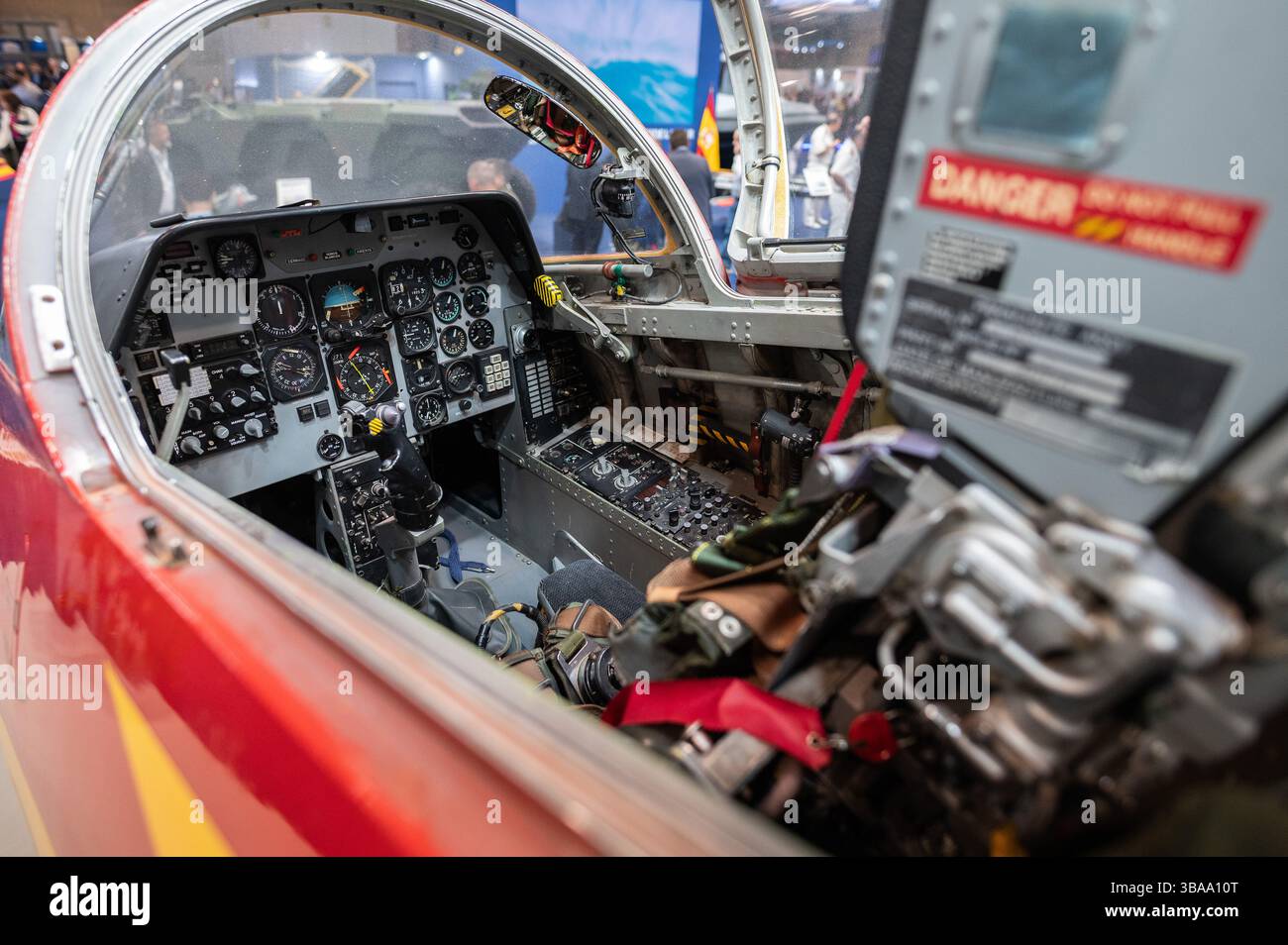 Madrid, Spain. 12th May, 2025. View of the cockpit of an aircraft from ...