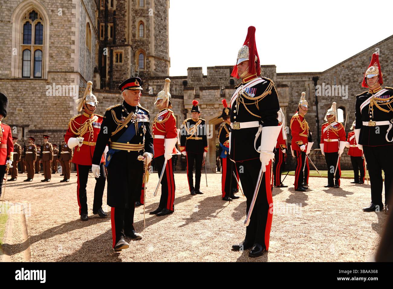 King Charles III, Colonel in Chief, The Household Cavalry, attending ...
