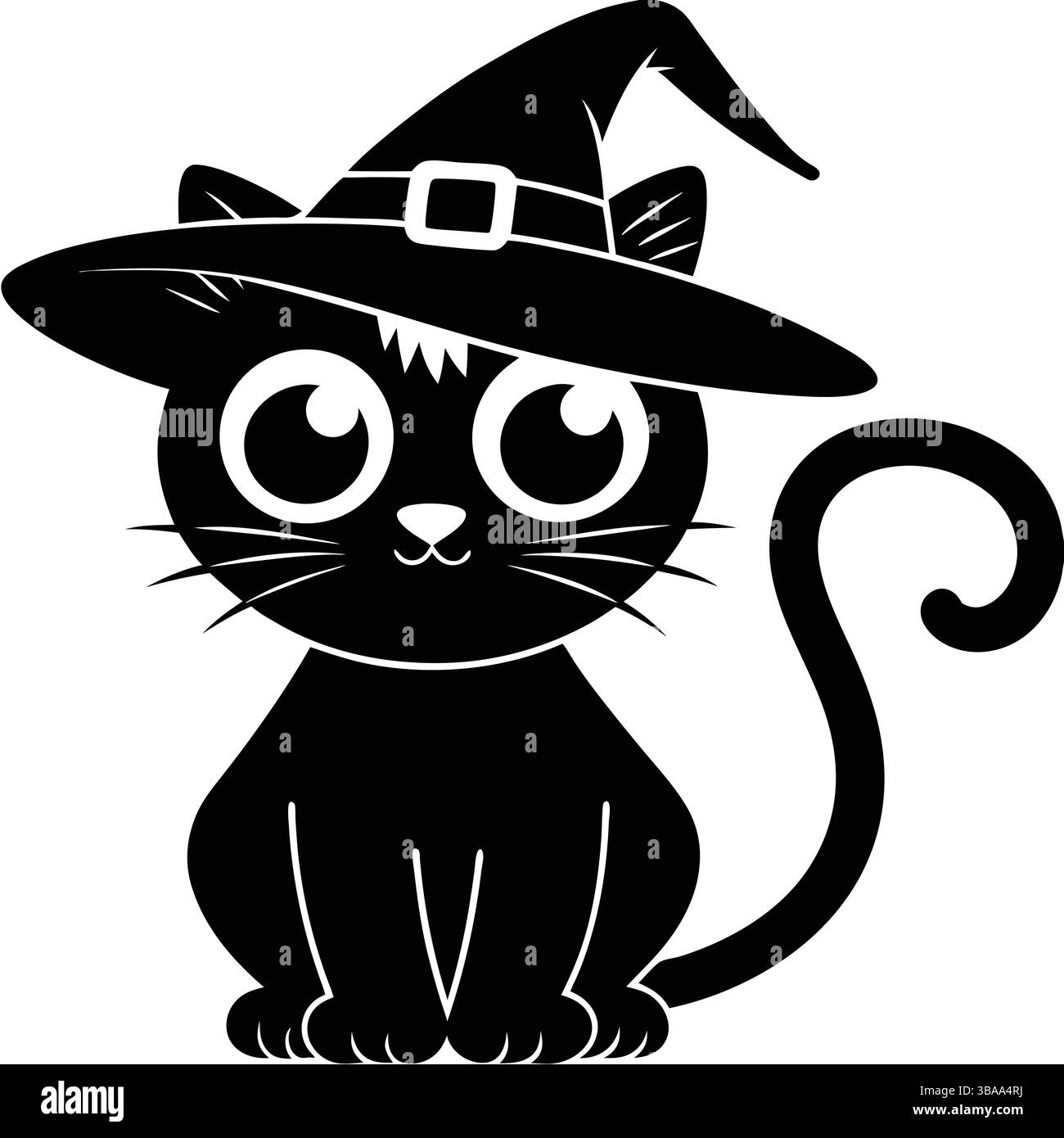 Kawaii witch Black and White Stock Photos & Images - Alamy