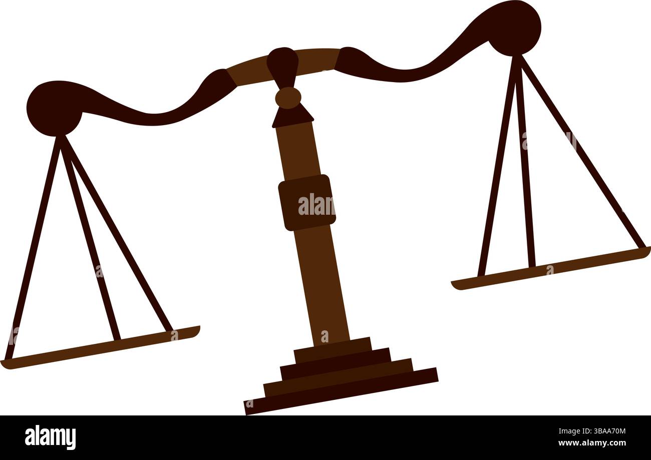 Classic justice scale icon. Vector illustration Stock Vector Image ...