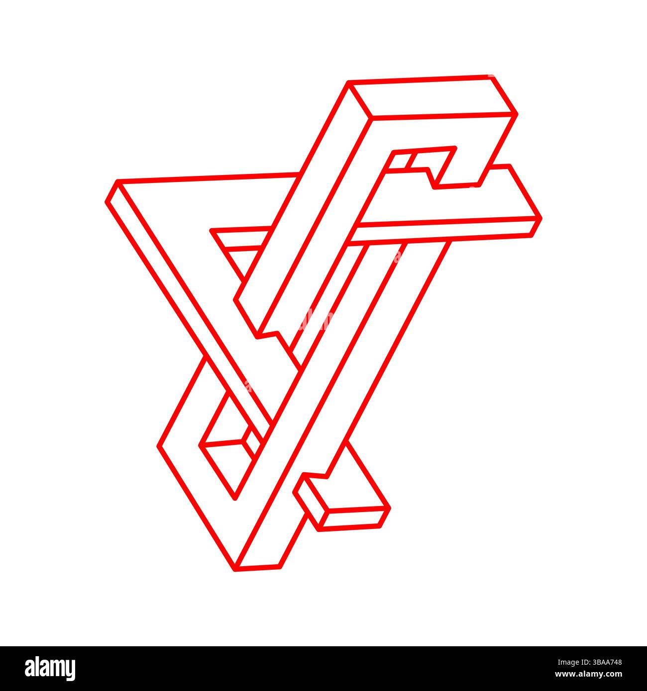 Impossible optical illusion shapes. Logo. Optical art objects ...