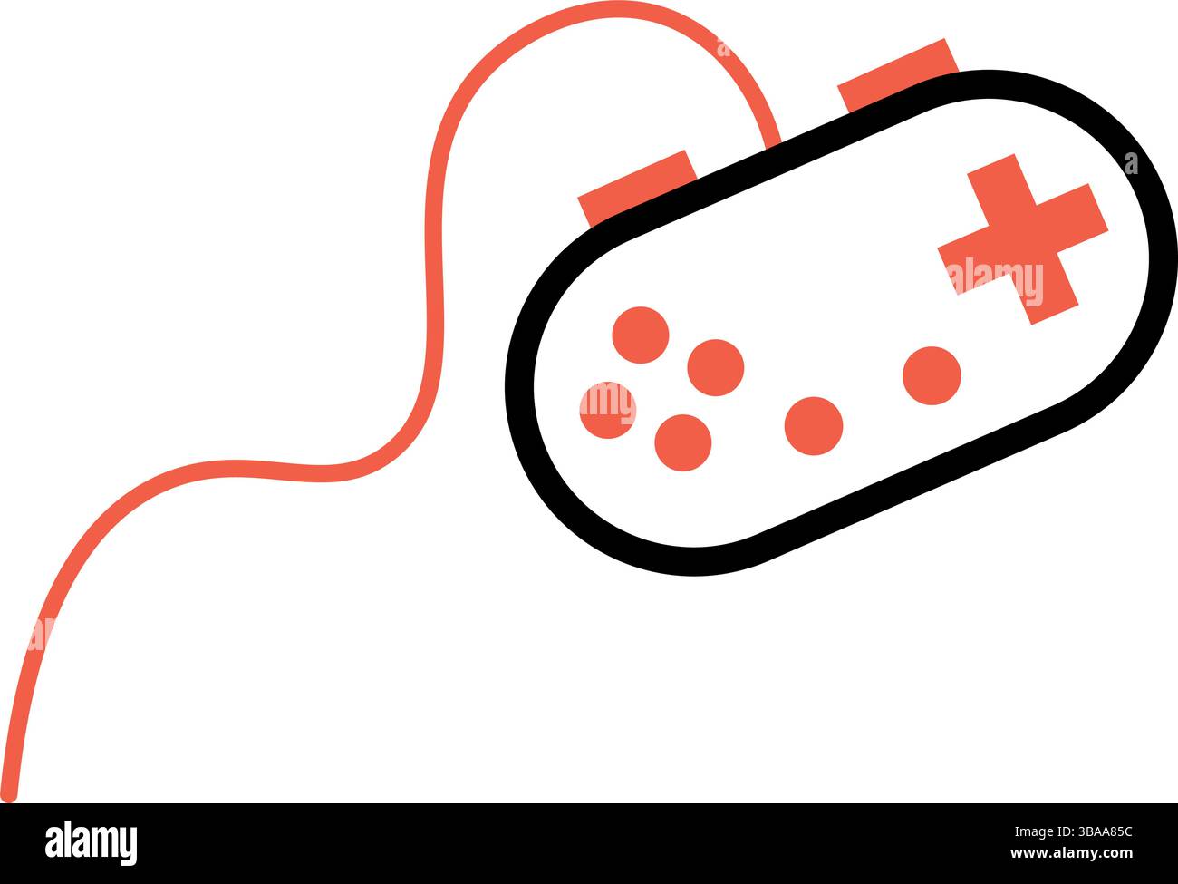 Red wire gamepad design. Vector illustration Stock Vector Image & Art - Alamy
