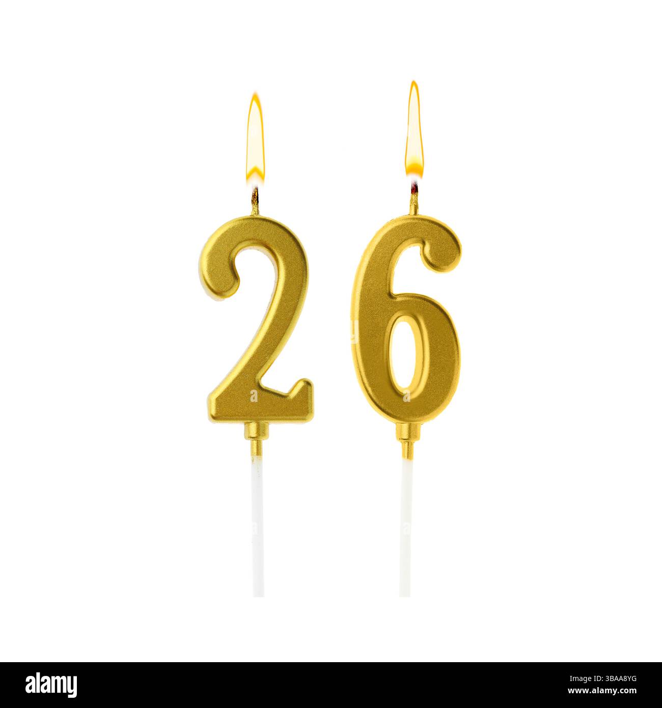 Happy birthday number 26 greeting Cut Out Stock Images & Pictures - Alamy