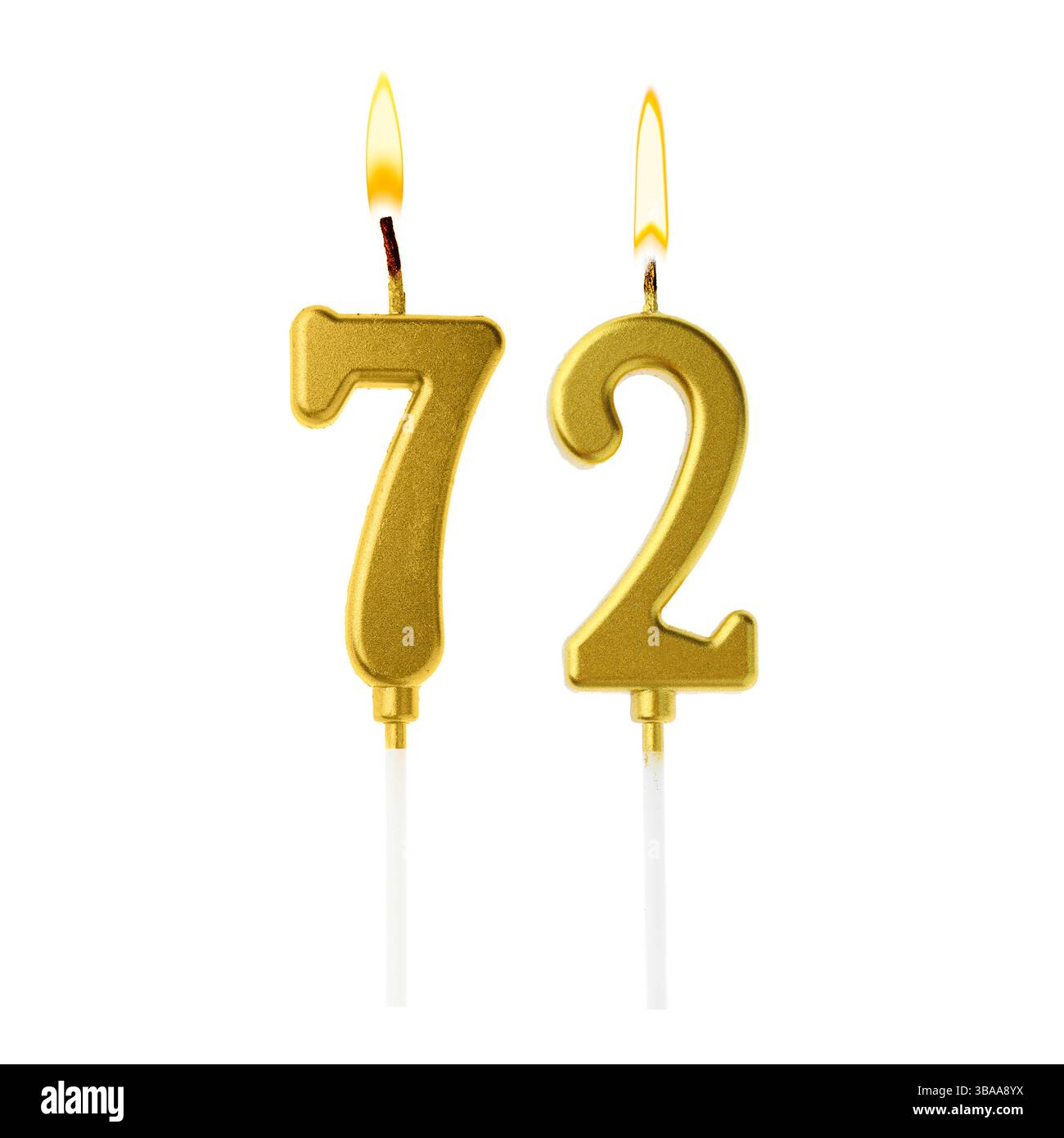 Burning candles number 72 on hi-res stock photography and images - Alamy