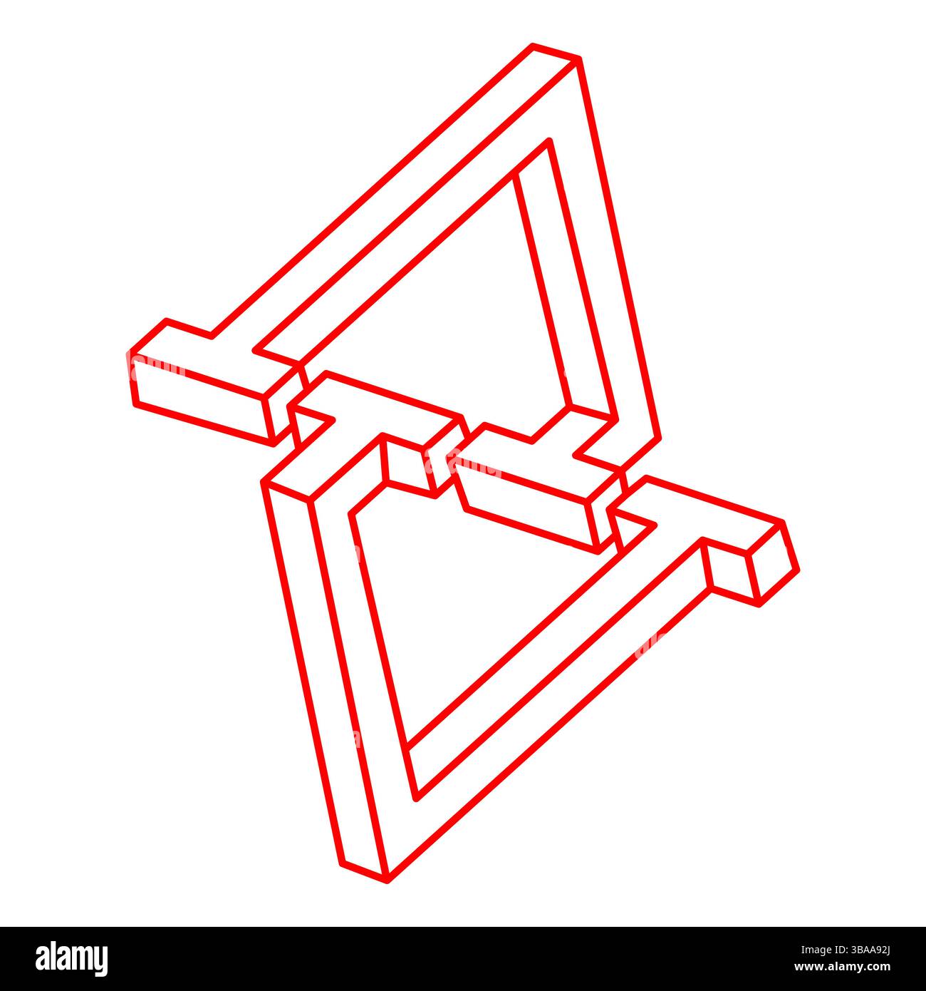Optical illusion shapes. Optical art objects. Logo. Impossible figures. Escher style. Geometry ...
