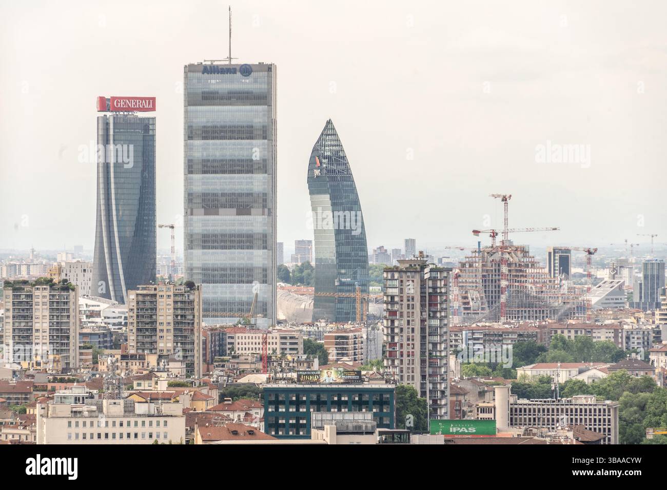 Milan, Milan. 12th May, 2025. MILAN - The skyscrapers of the City Life ...