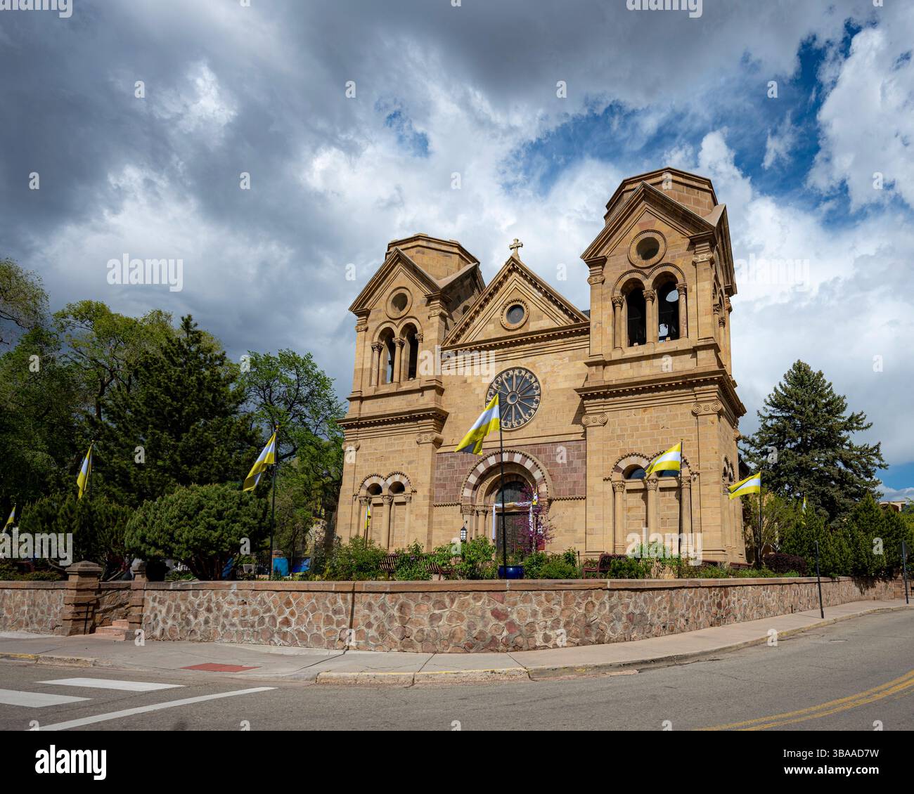 The Cathedral Basilica of St. Francis of Assisi Santa FE, NM Stock ...