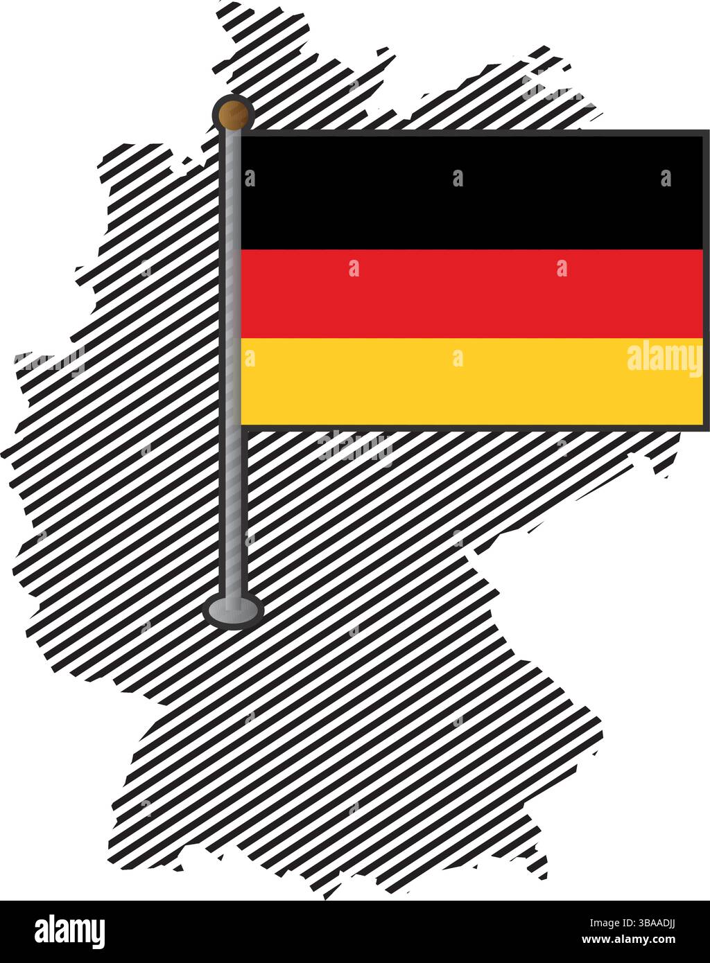 Germany map with flag. Vector illustration Stock Vector Image & Art - Alamy