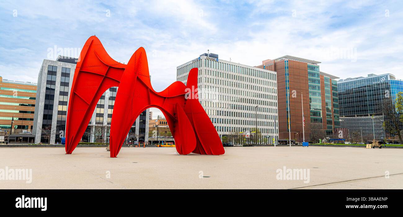 Grand Rapids, MI, USA - 04-23-2025: Photo of La Grande Vitesse red ...