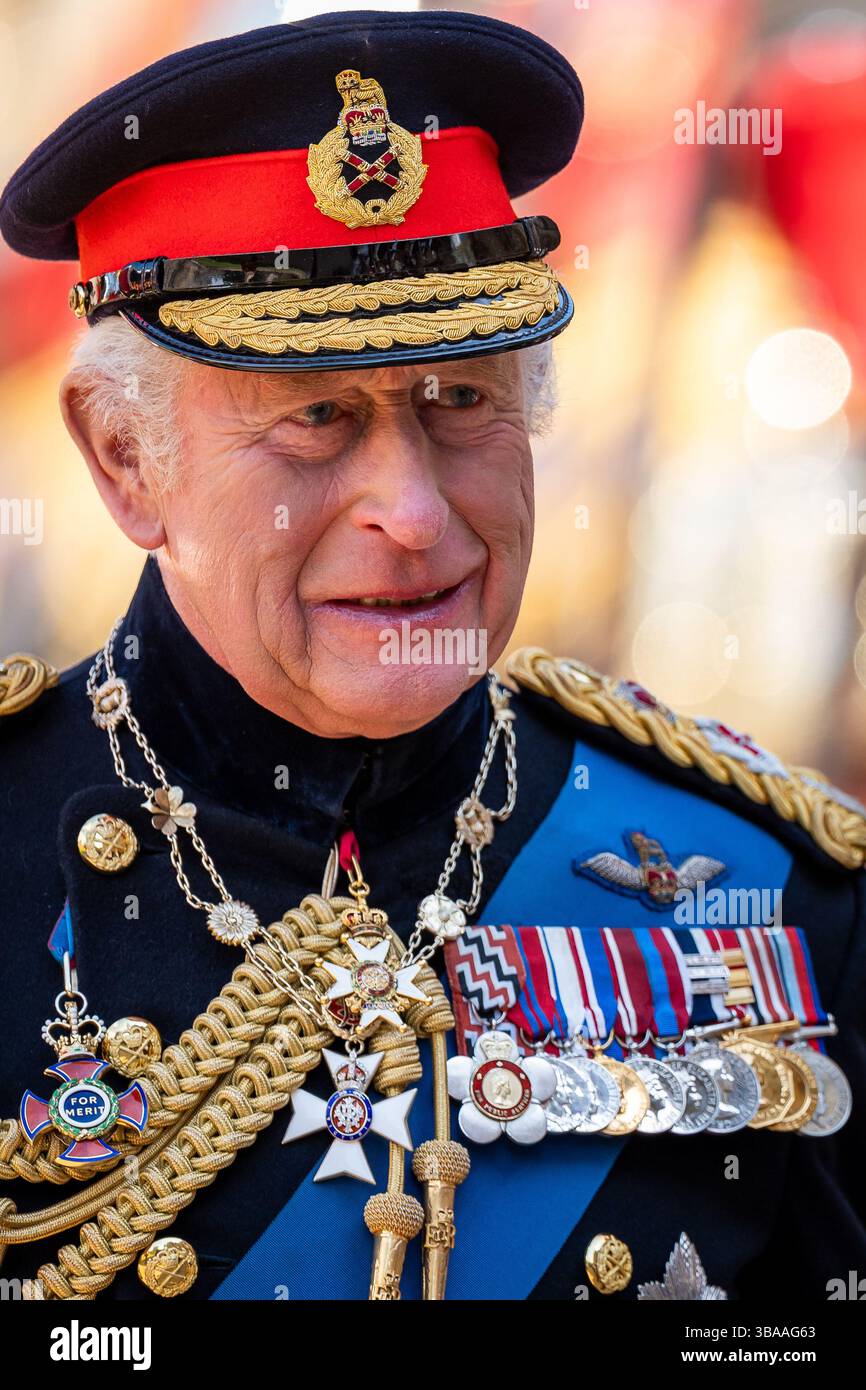 King Charles III, Colonel in Chief, The Household Cavalry, attending ...