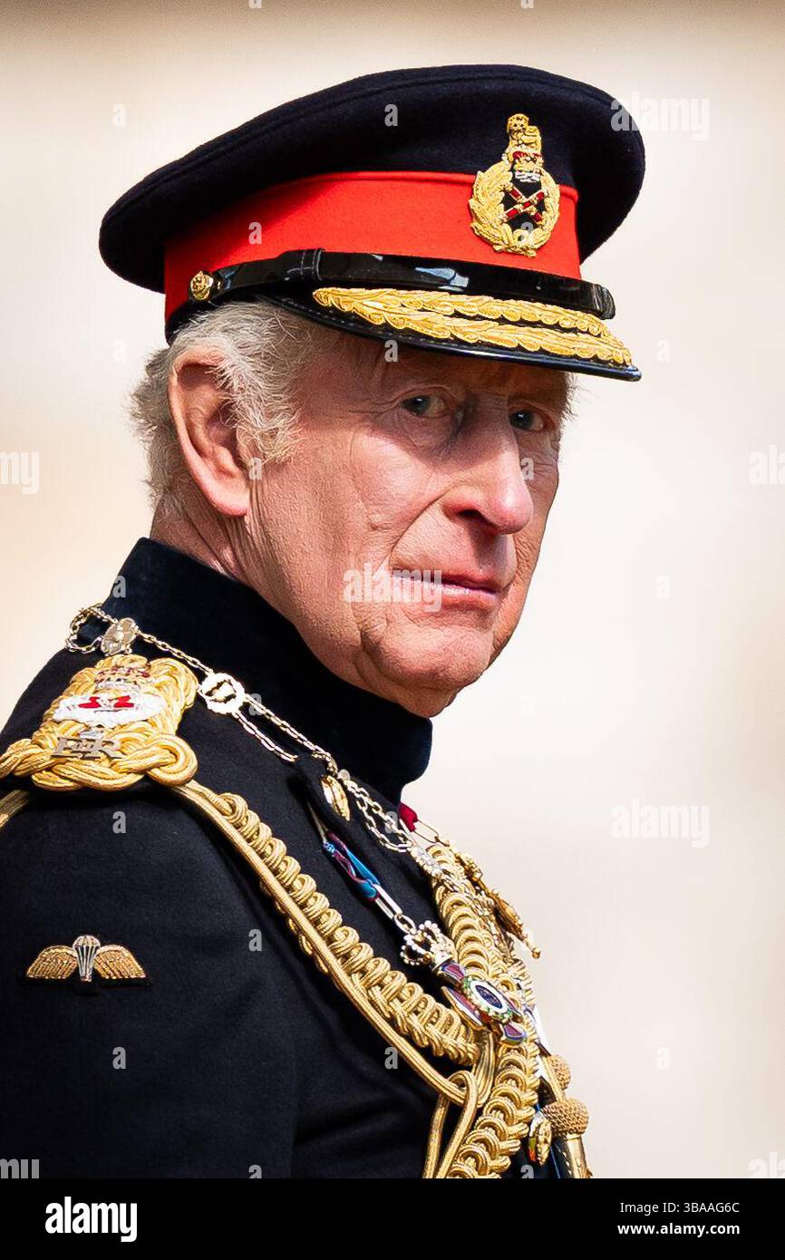 King Charles III, Colonel in Chief, The Household Cavalry, attending ...