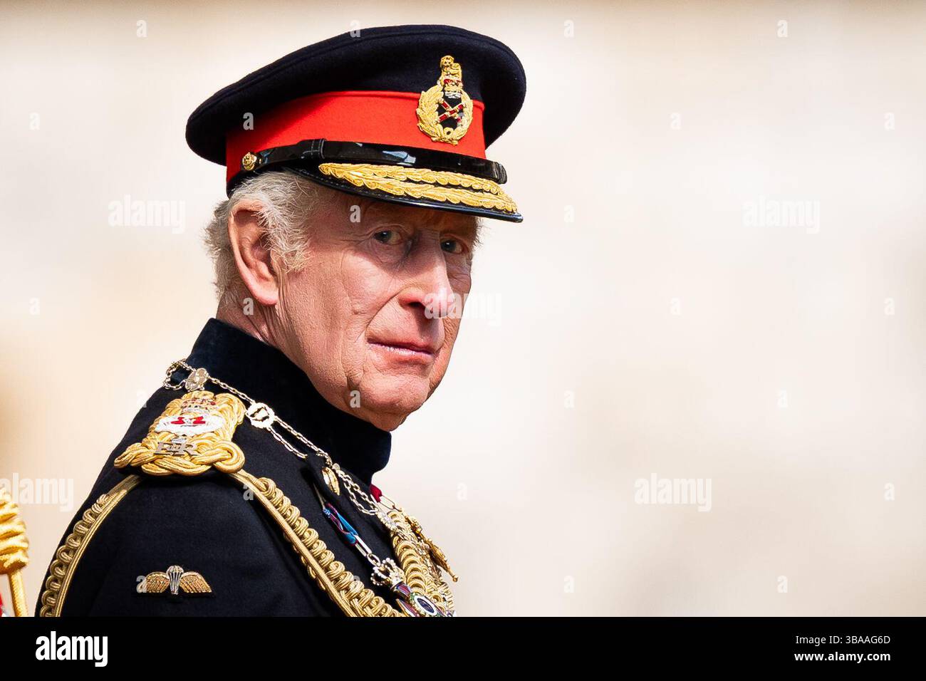 King Charles III, Colonel in Chief, The Household Cavalry, attending ...