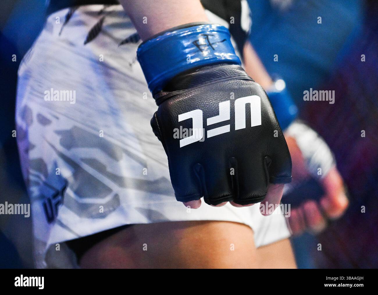 Montreal, Canada. 10th May, 2025. The UFC logo on a fighter's glove at ...