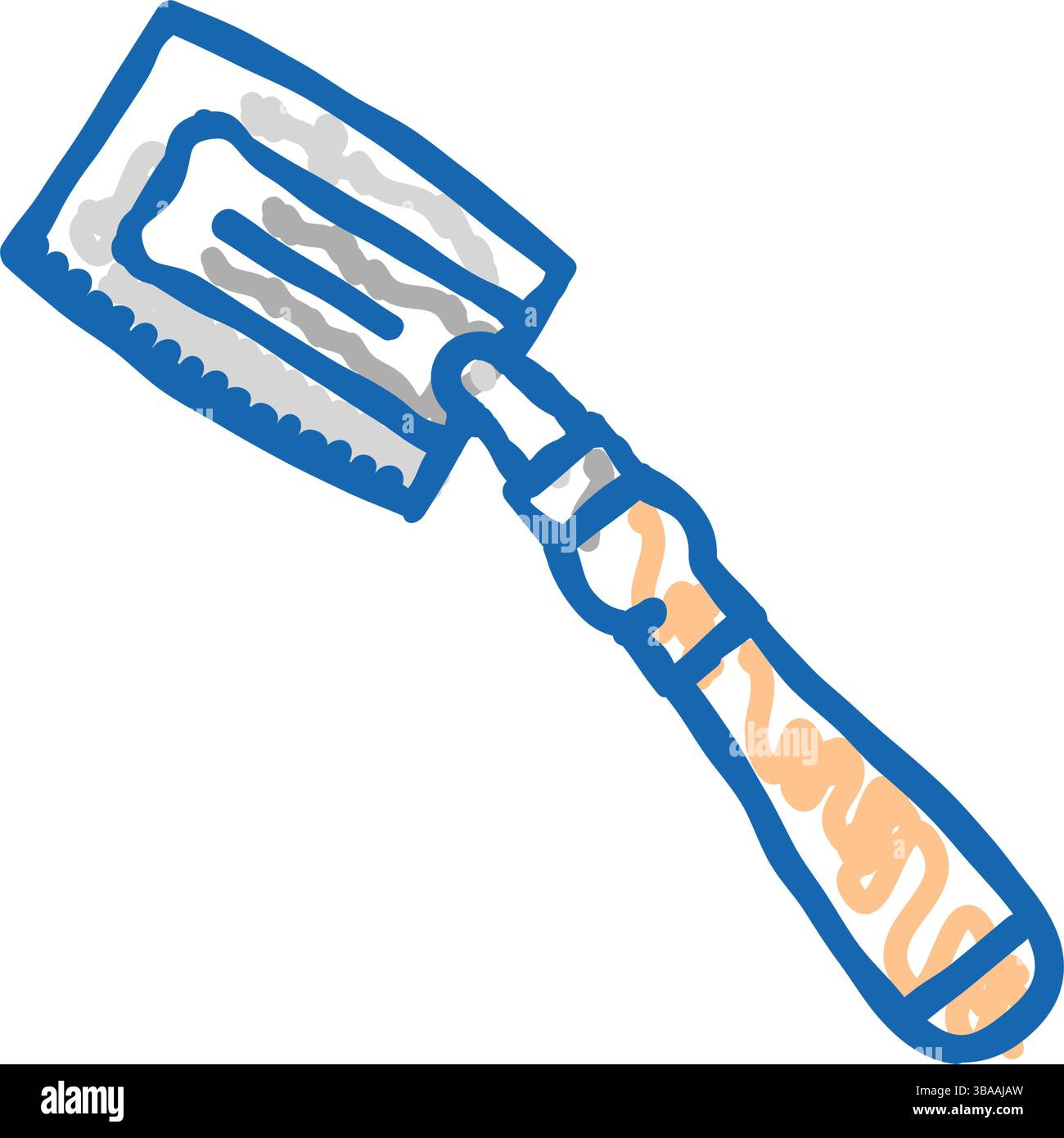 veneer hand saw doodle icon sketch vector. veneer hand saw sign ...