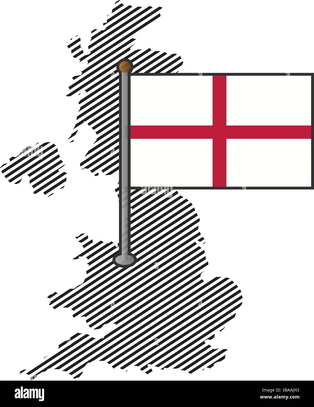 England map with flag. Vector illustration Stock Vector Image & Art - Alamy