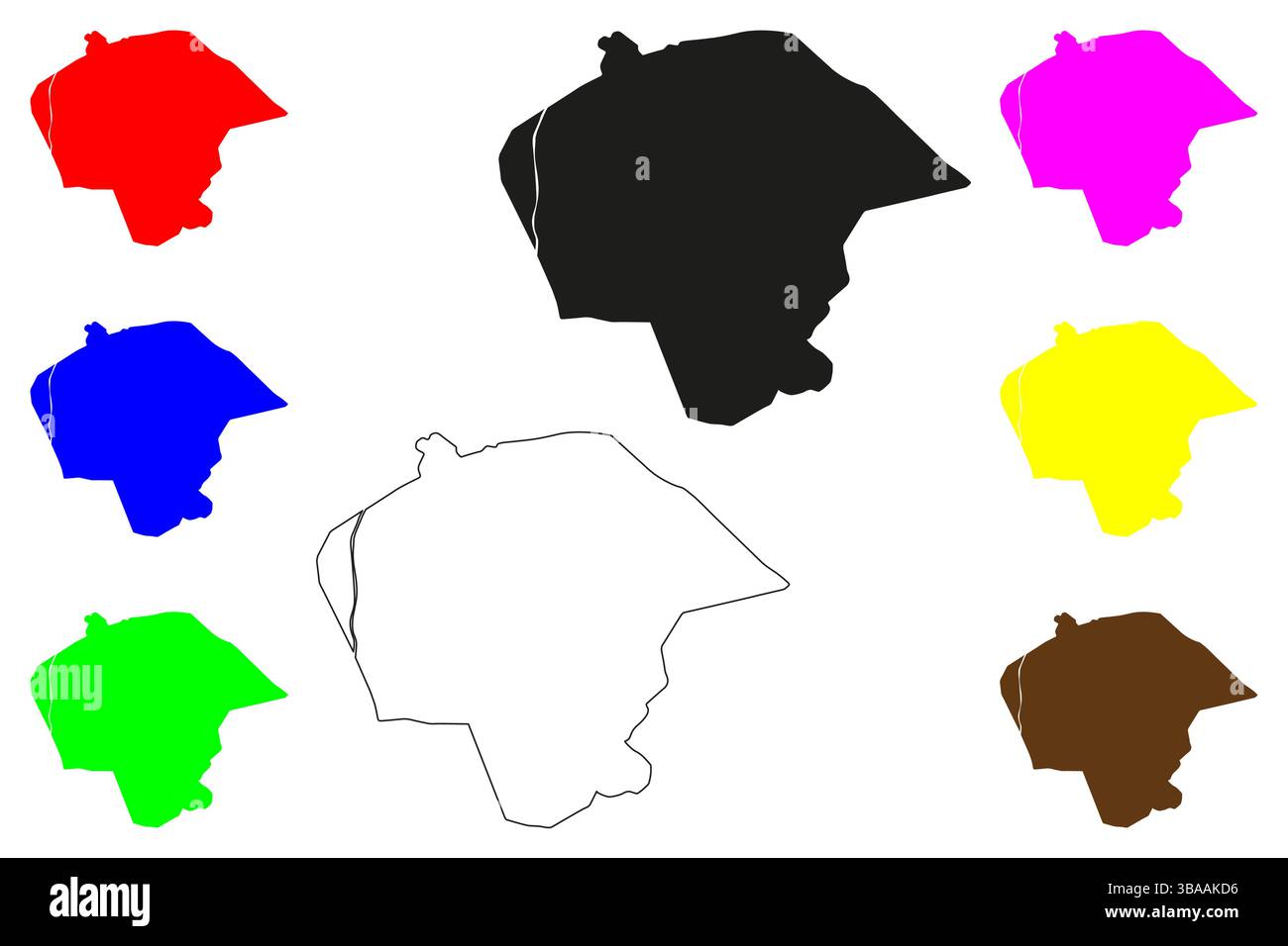 Saharanpur city (Republic of India, State of Uttar Pradesh) map vector ...