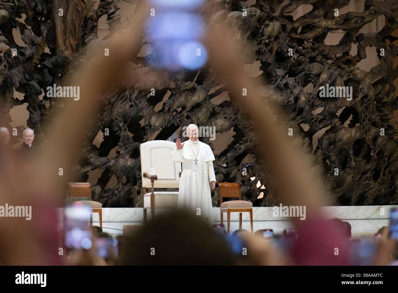 Pope Leo XIV, Papa Leone 14, Robert Francis Prevost meets the memebers ...