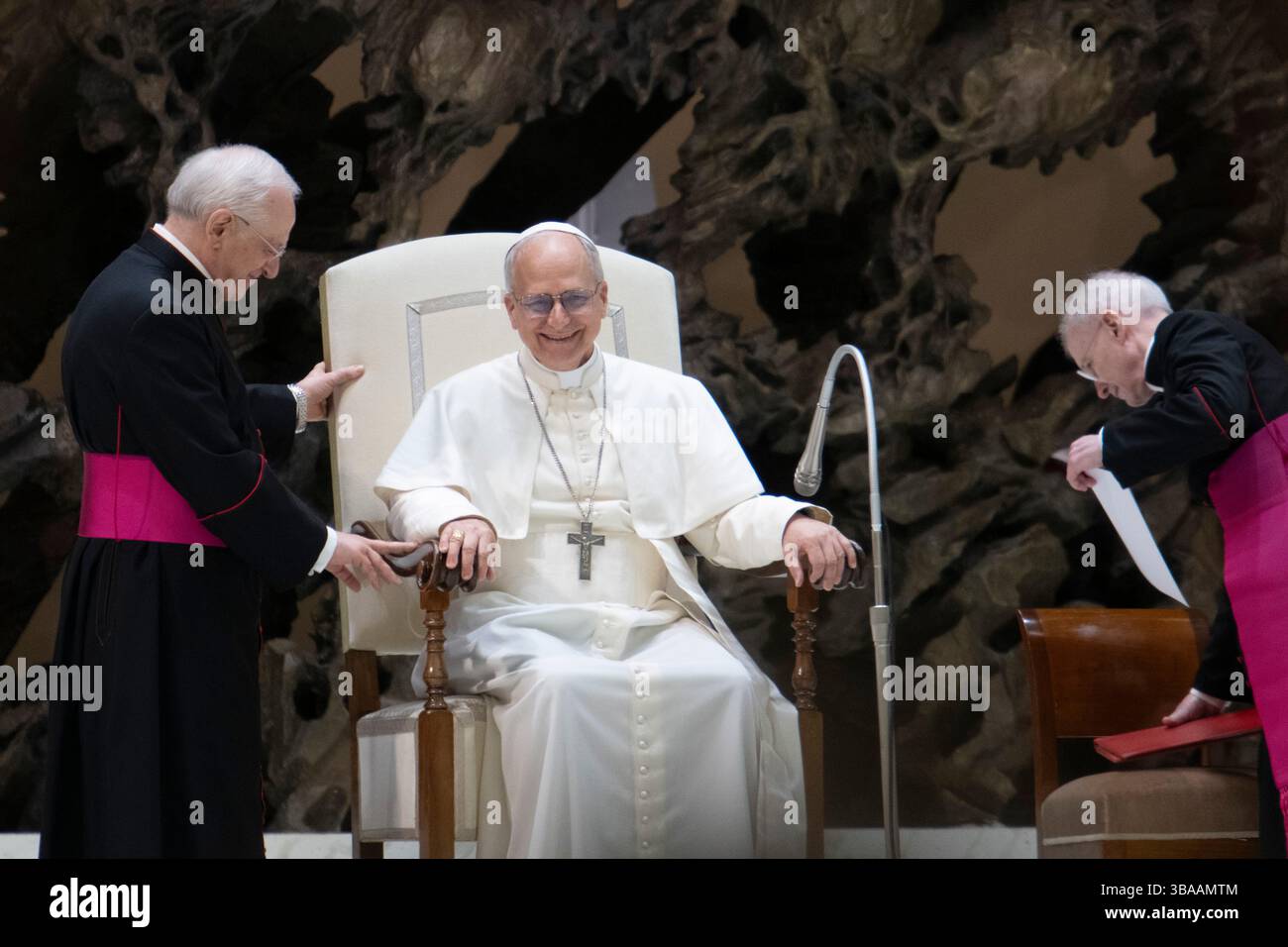 Pope Leo XIV, Papa Leone 14, Robert Francis Prevost meets the memebers ...