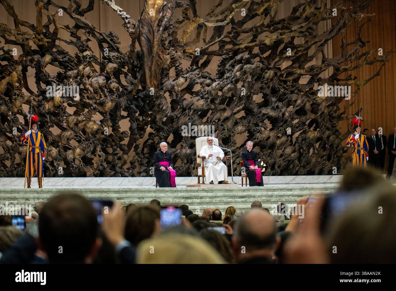 Pope Leo XIV, Papa Leone 14, Robert Francis Prevost meets the memebers ...