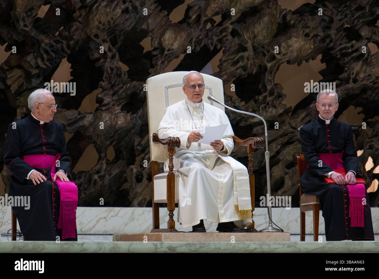 Pope Leo XIV, Papa Leone 14, Robert Francis Prevost meets the memebers ...