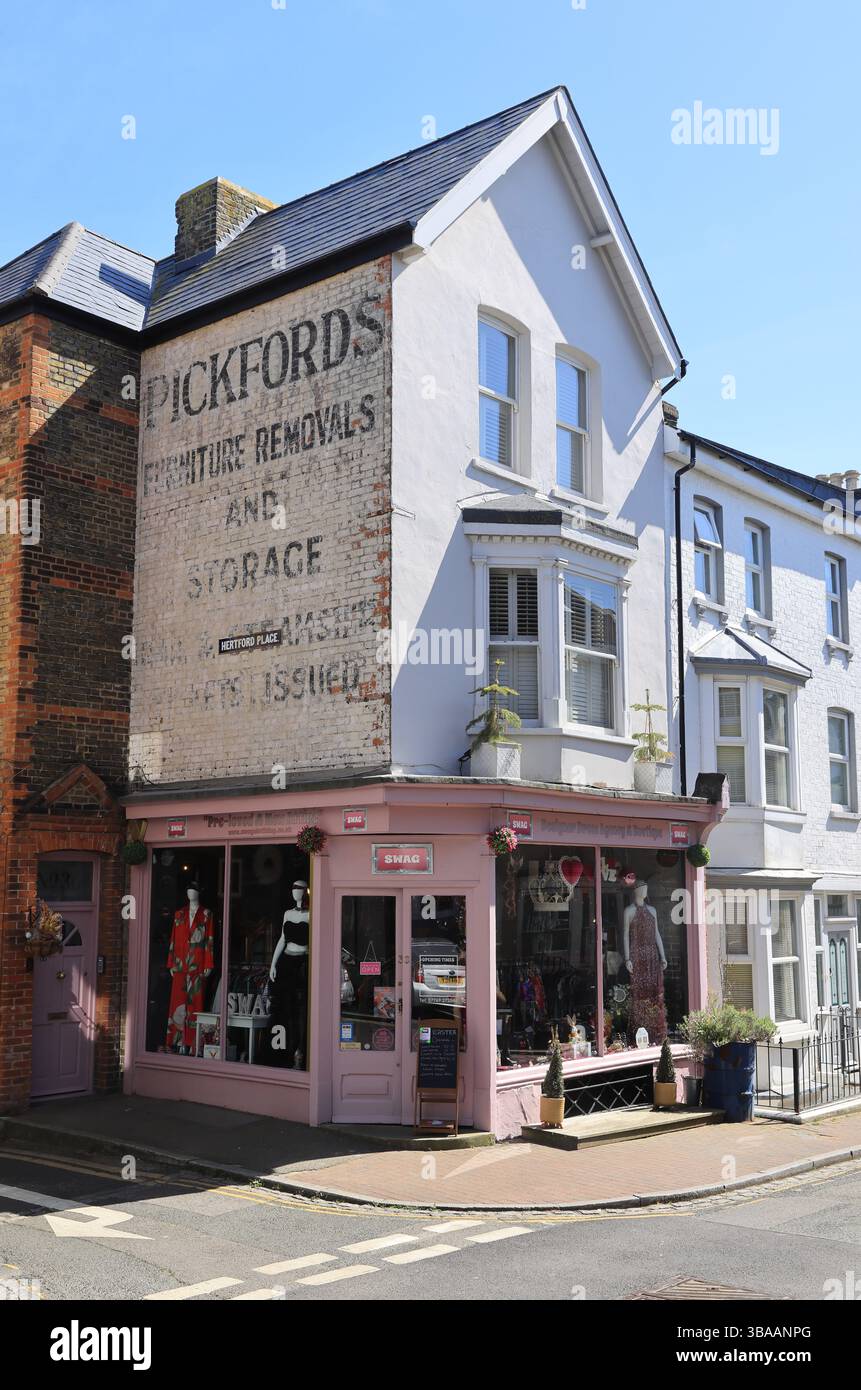 Ramsgate's independent shopping street, Addington St, on Thanet in Kent ...