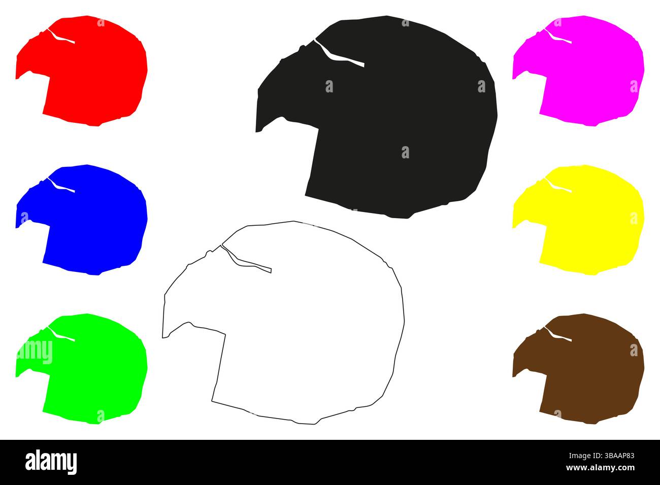 Saharsa city (Republic of India, State of Bihar) map vector ...