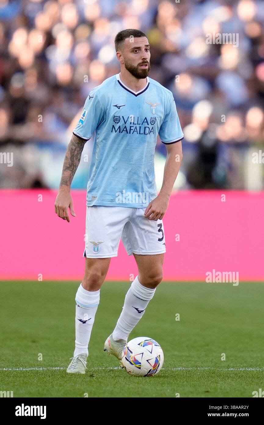 Rome, Italy. 10th May, 2025. Mario Gila of SS Lazio during the Serie A ...
