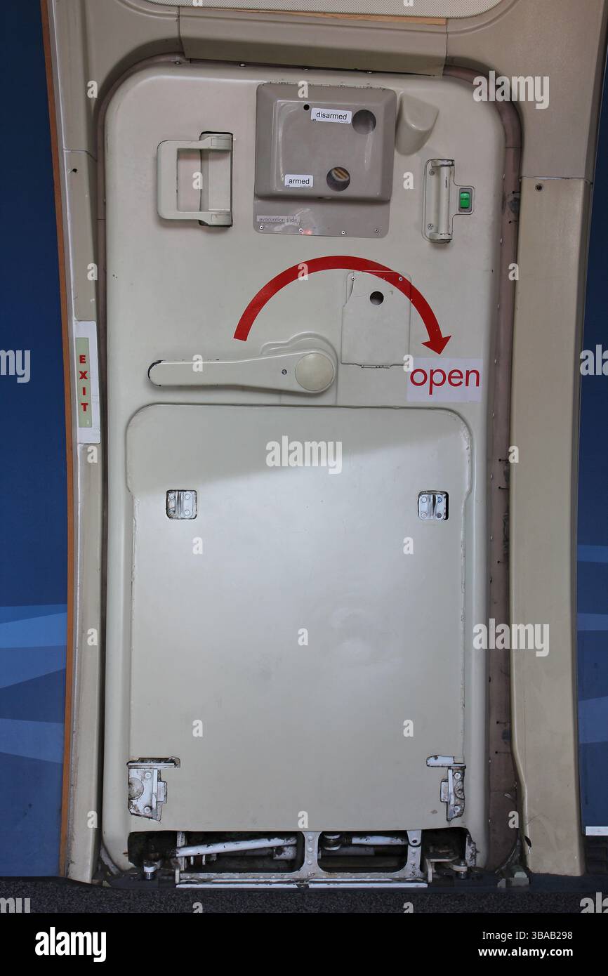 Armed aircraft cabin door hi-res stock photography and images - Alamy