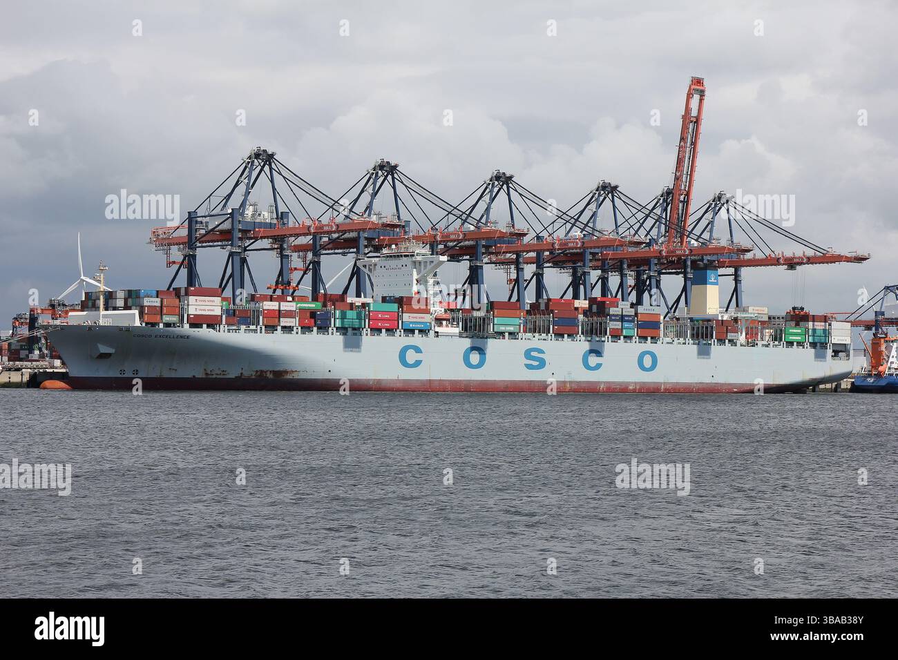 container ship Cosco Excellence in the port of Rotterdam, Netherlands ...
