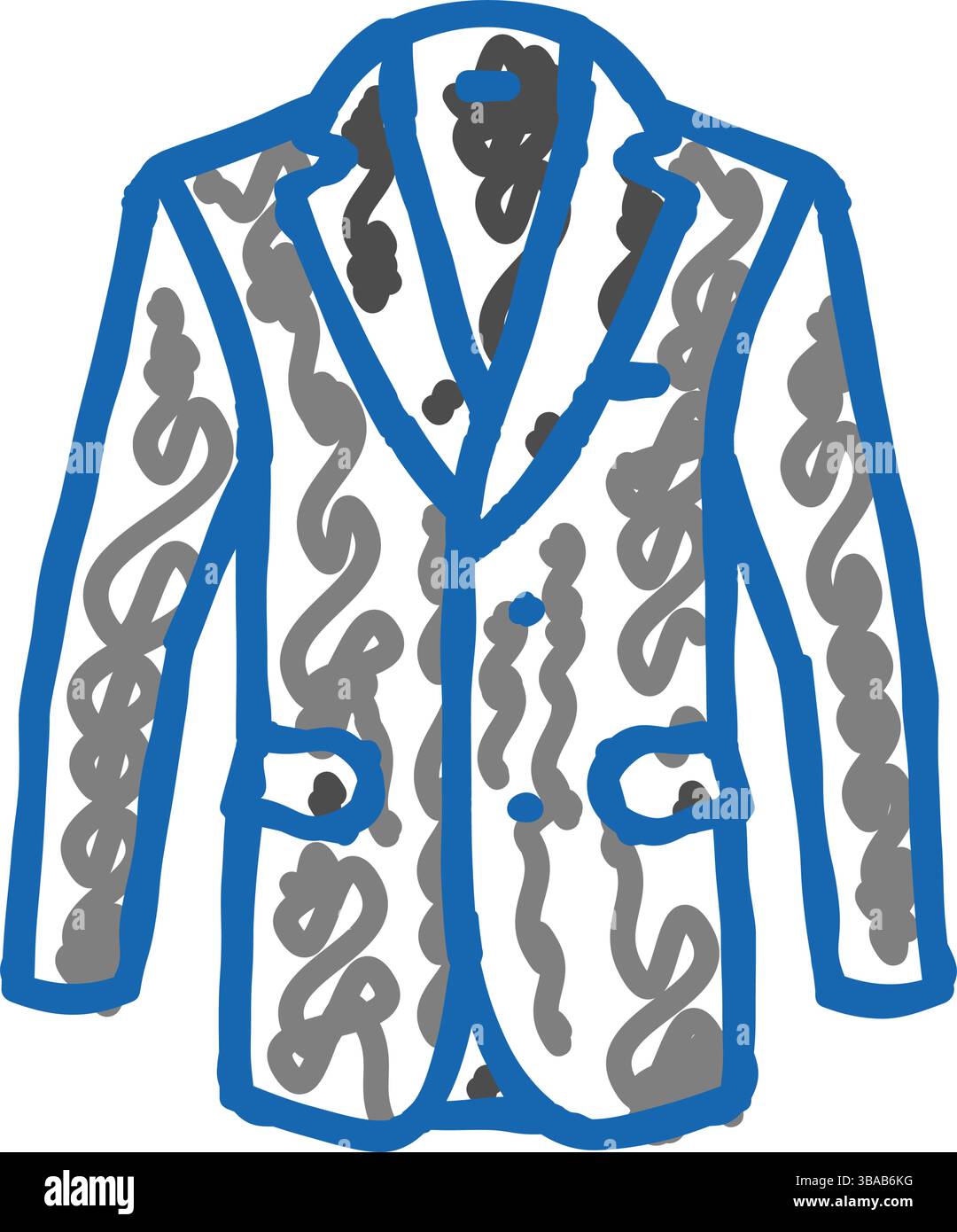 coat outerwear male icon doodle illustration Stock Vector Image & Art ...