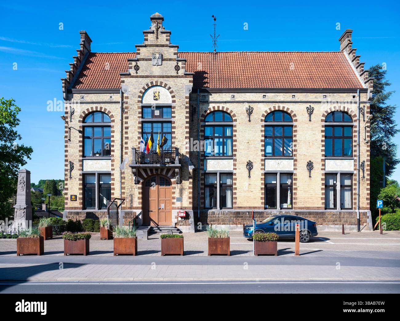 Town hall, a monumental landmark of Dworp, Flemish Brabant, Belgium 10 ...