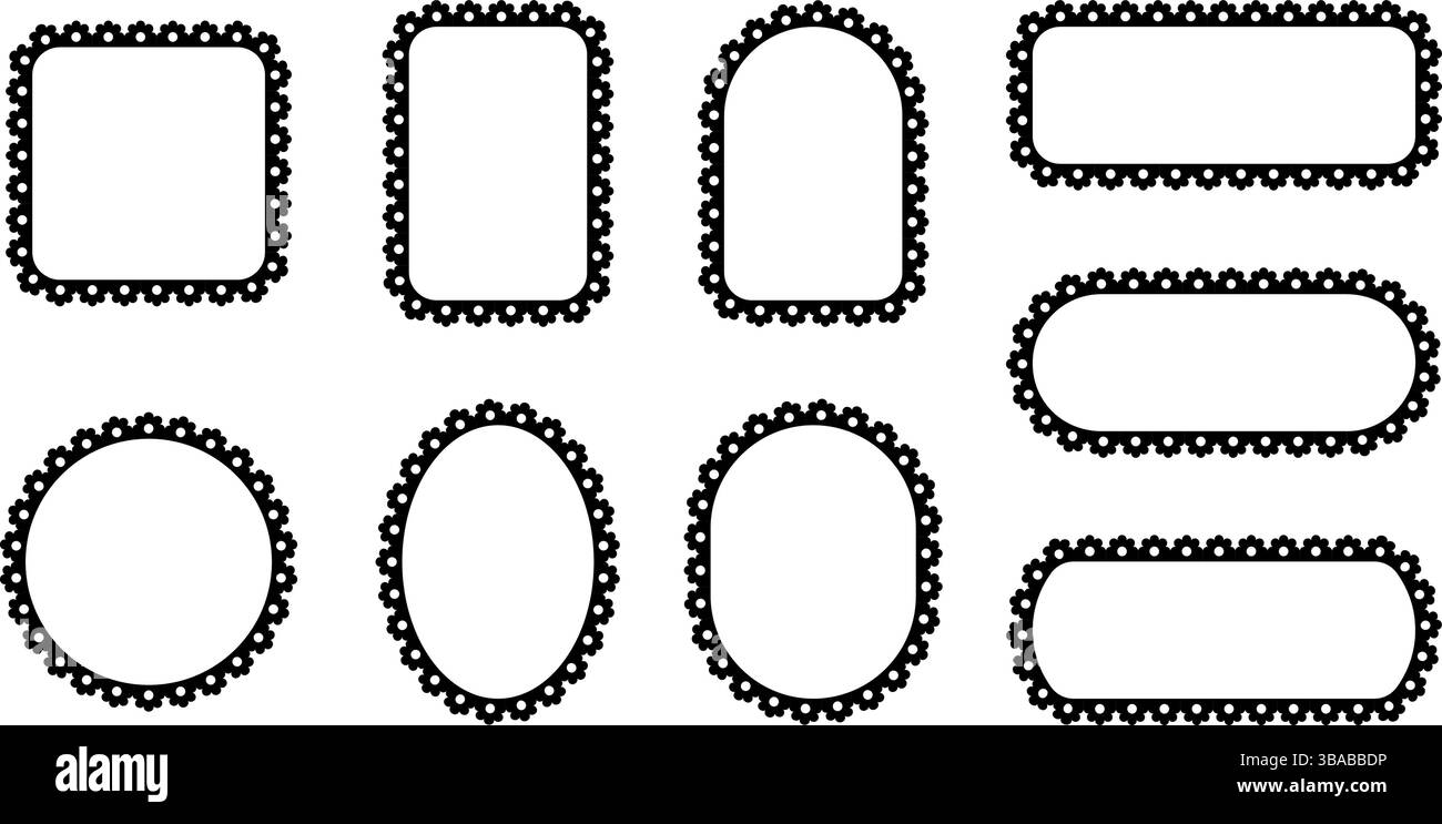 Vector scallop borders Black and White Stock Photos & Images - Alamy