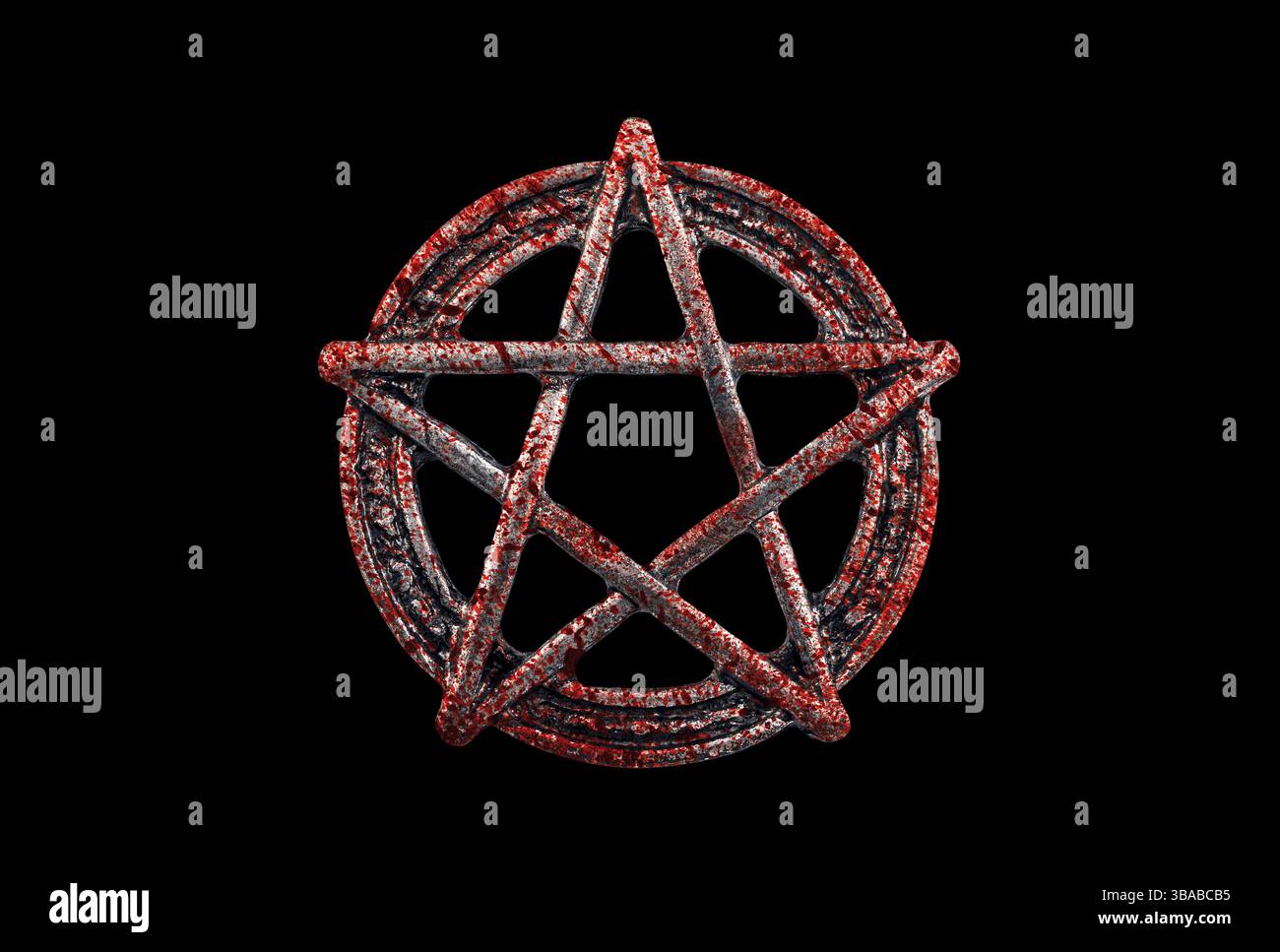 Satanic pentagram on red hi-res stock photography and images - Alamy