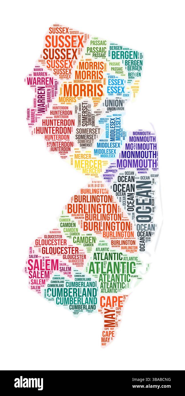 Morris county map Stock Vector Images - Alamy