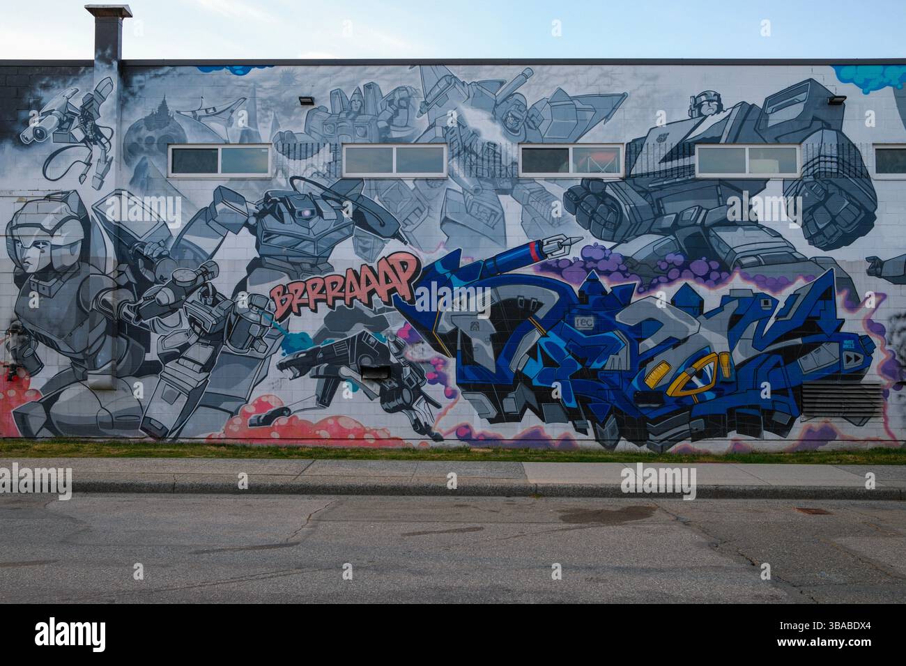 A 1980s themed transformer mural in East Vancouver, BC Stock Photo - Alamy