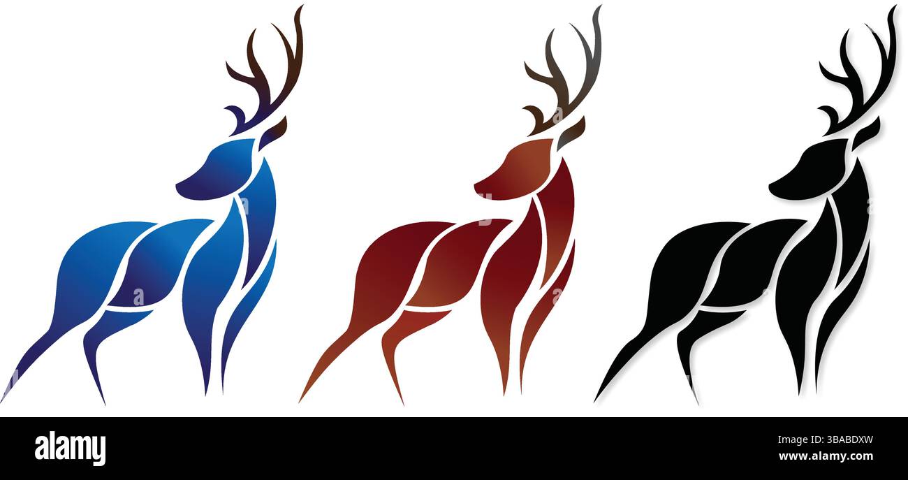 Animal trio vector vectors hi-res stock photography and images - Alamy
