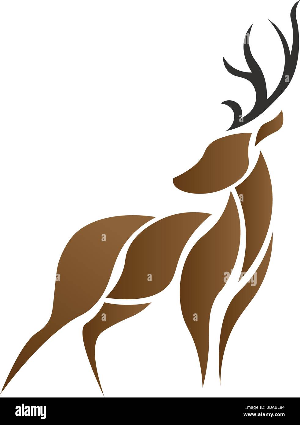 Minimalist deer illustration hi-res stock photography and images - Alamy