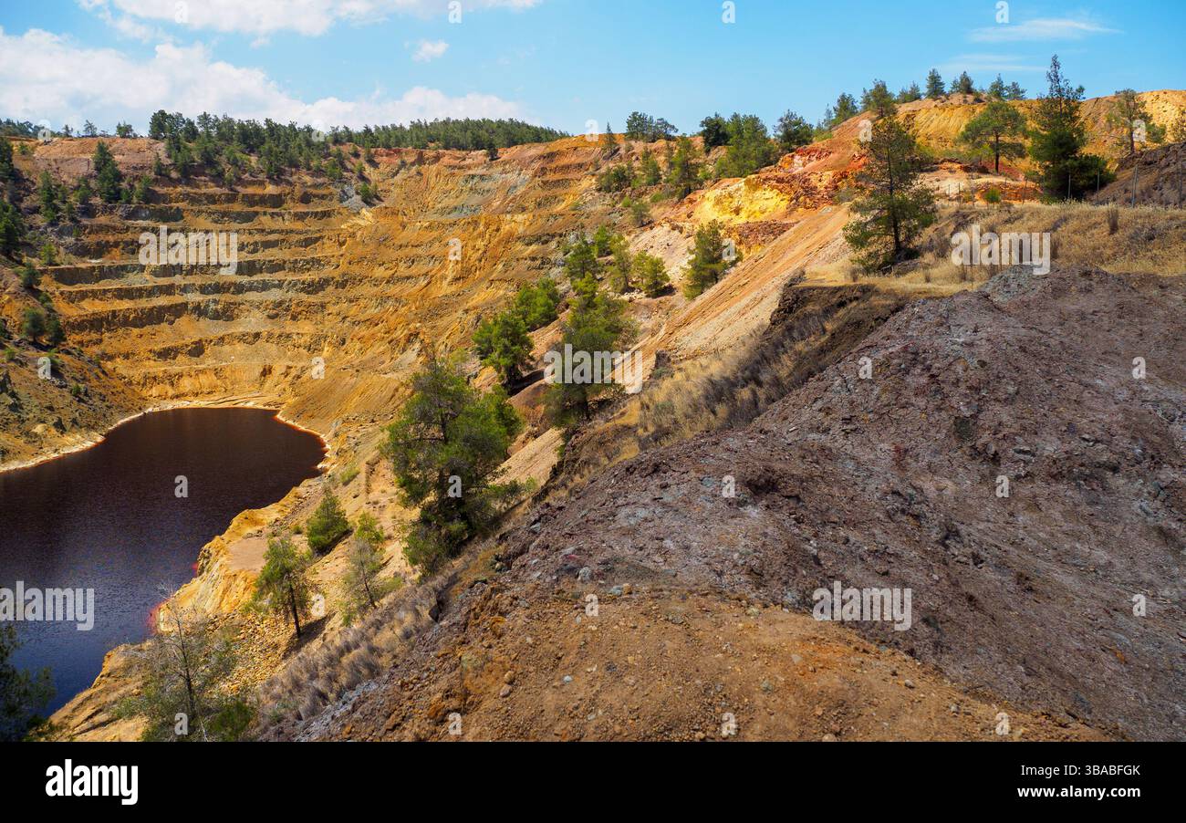 Kokkinopezoula mine, Troodos Geopark, Cyprus Stock Photo - Alamy