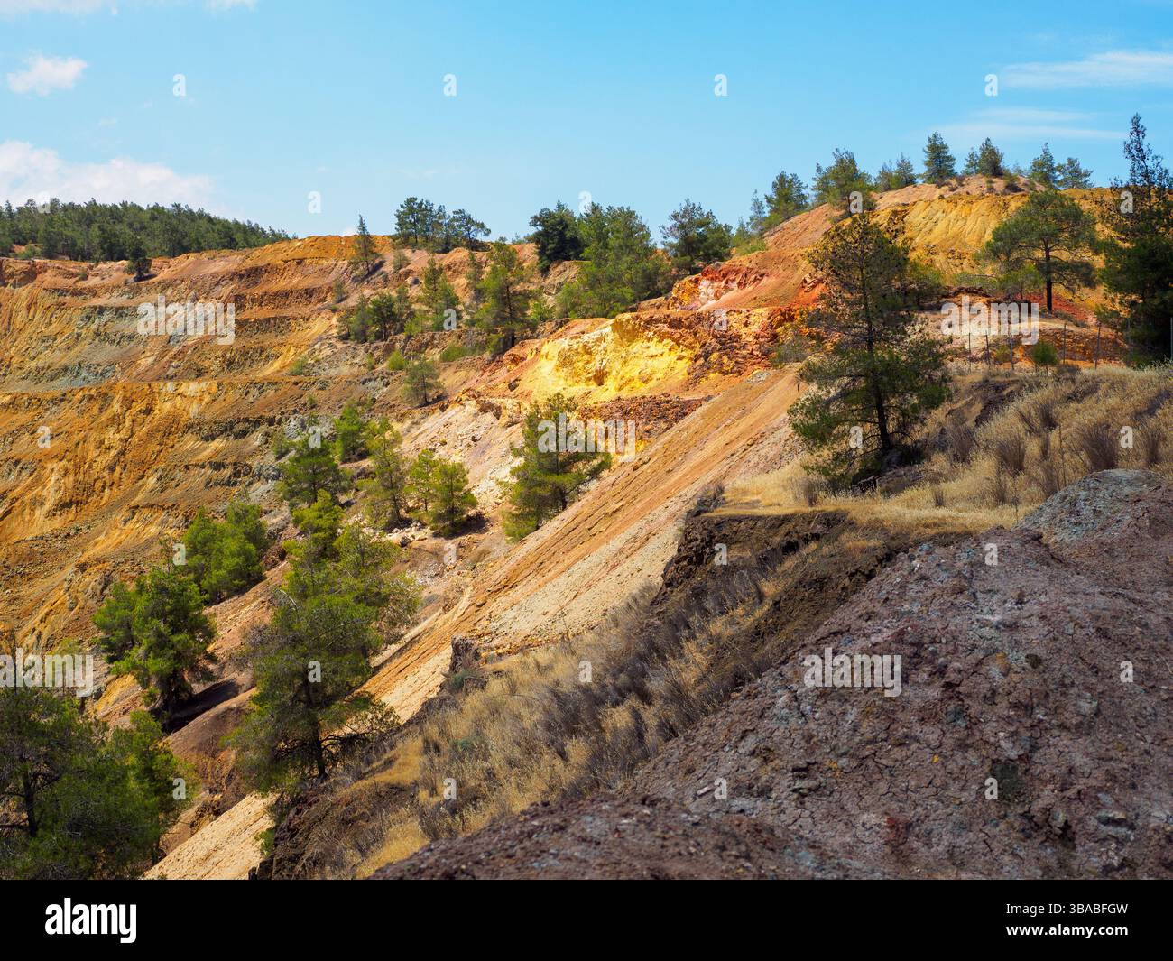 Kokkinopezoula mine, Troodos Geopark, Cyprus Stock Photo - Alamy
