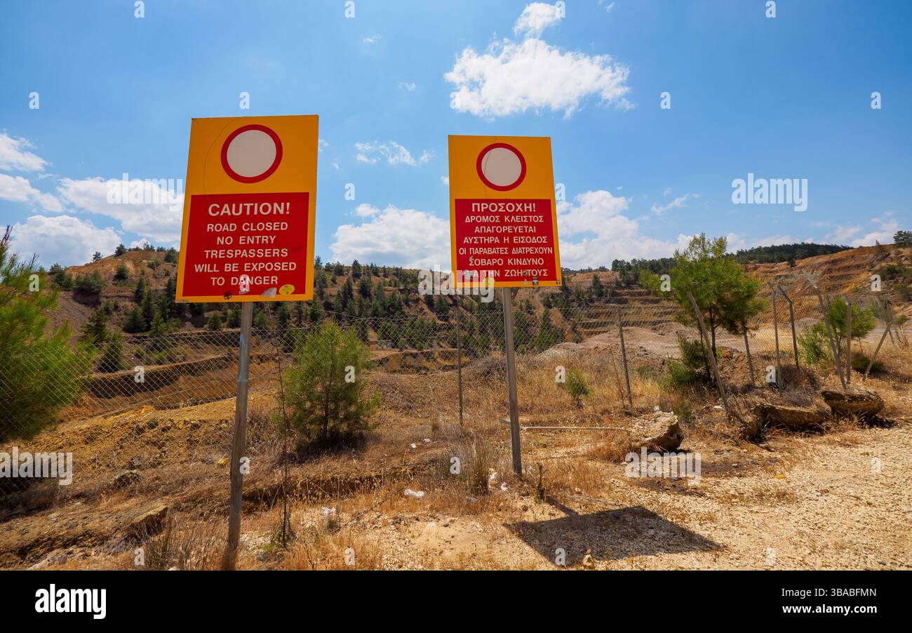 Kokkinopezoula mine, Troodos Geopark, Cyprus Stock Photo - Alamy