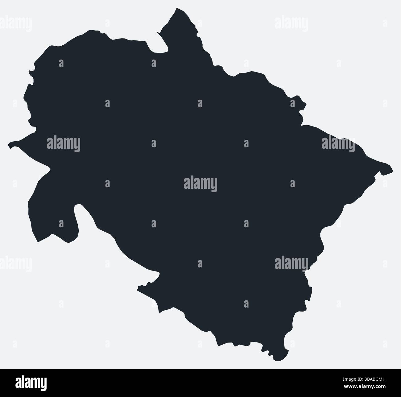 Uttar Pradesh map. Just a simple border map. Shape of the state. Plain ...