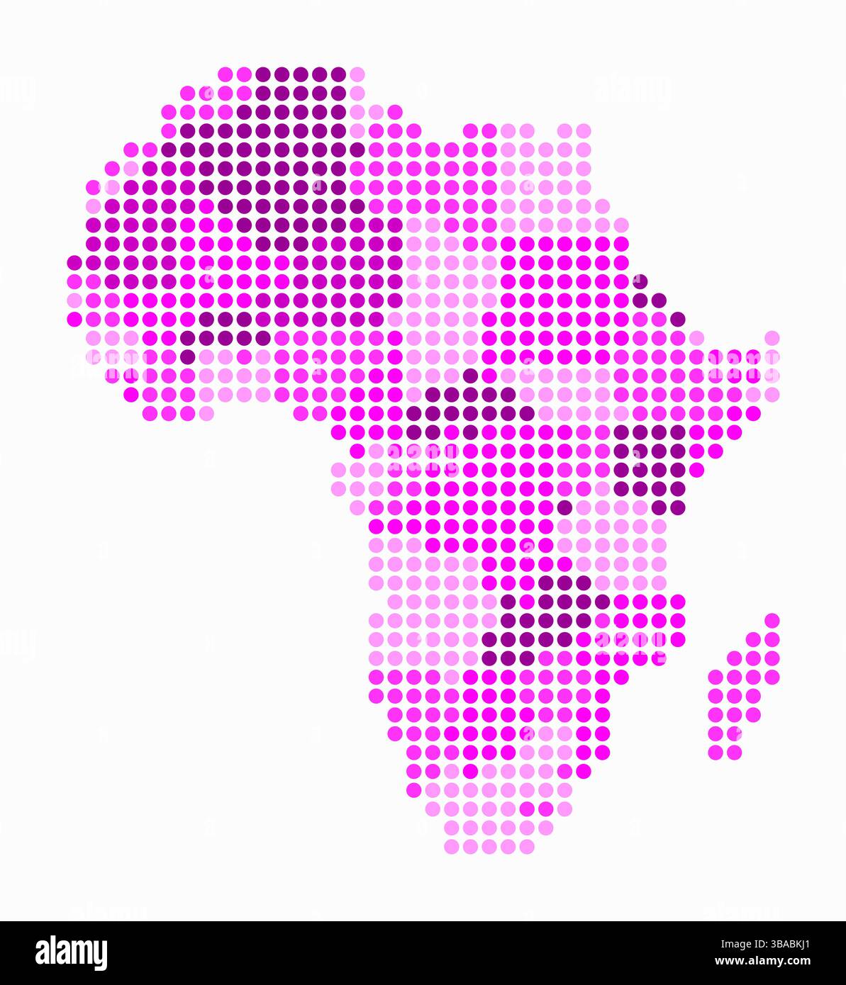 Africa dotted map. Digital style map of the continent on white ...