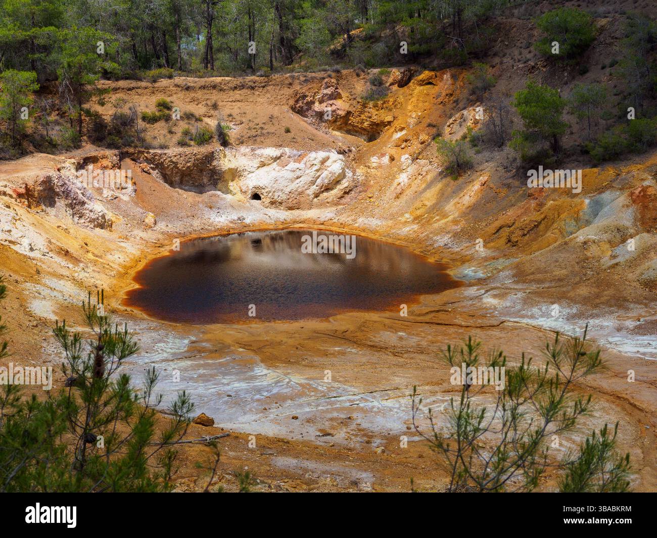 South Mathiatis mine, abandoned sulfide mine with ancient tunnels, 1930 ...