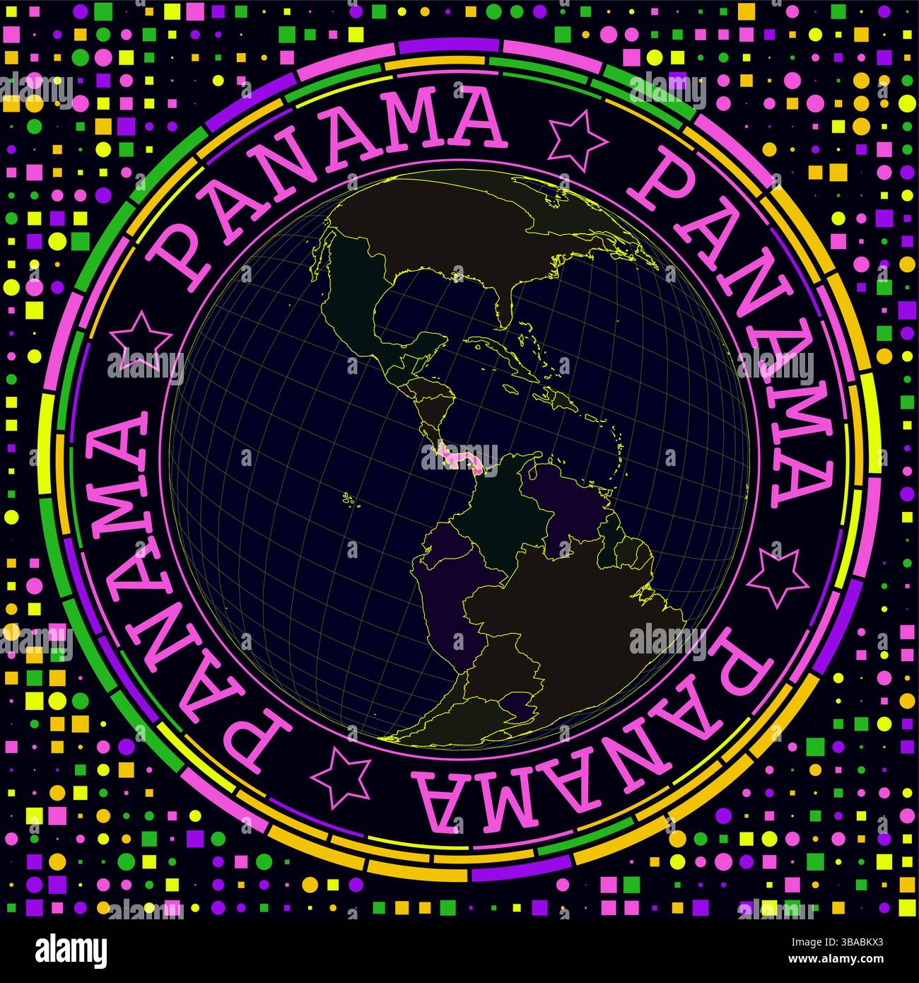 Futuristic panama on globe hi-res stock photography and images - Alamy