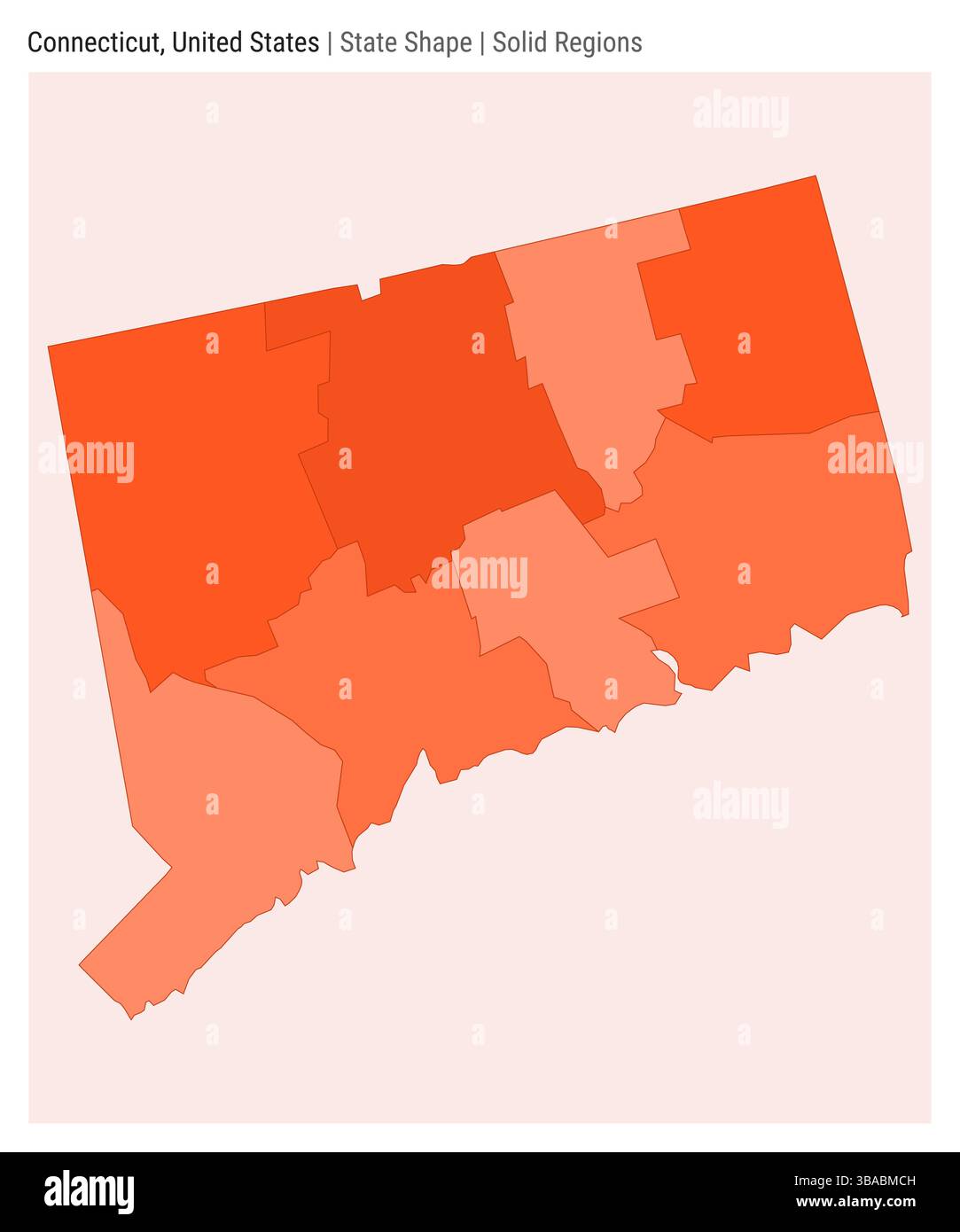 Connecticut, United States. Simple vector map. State shape. Solid ...