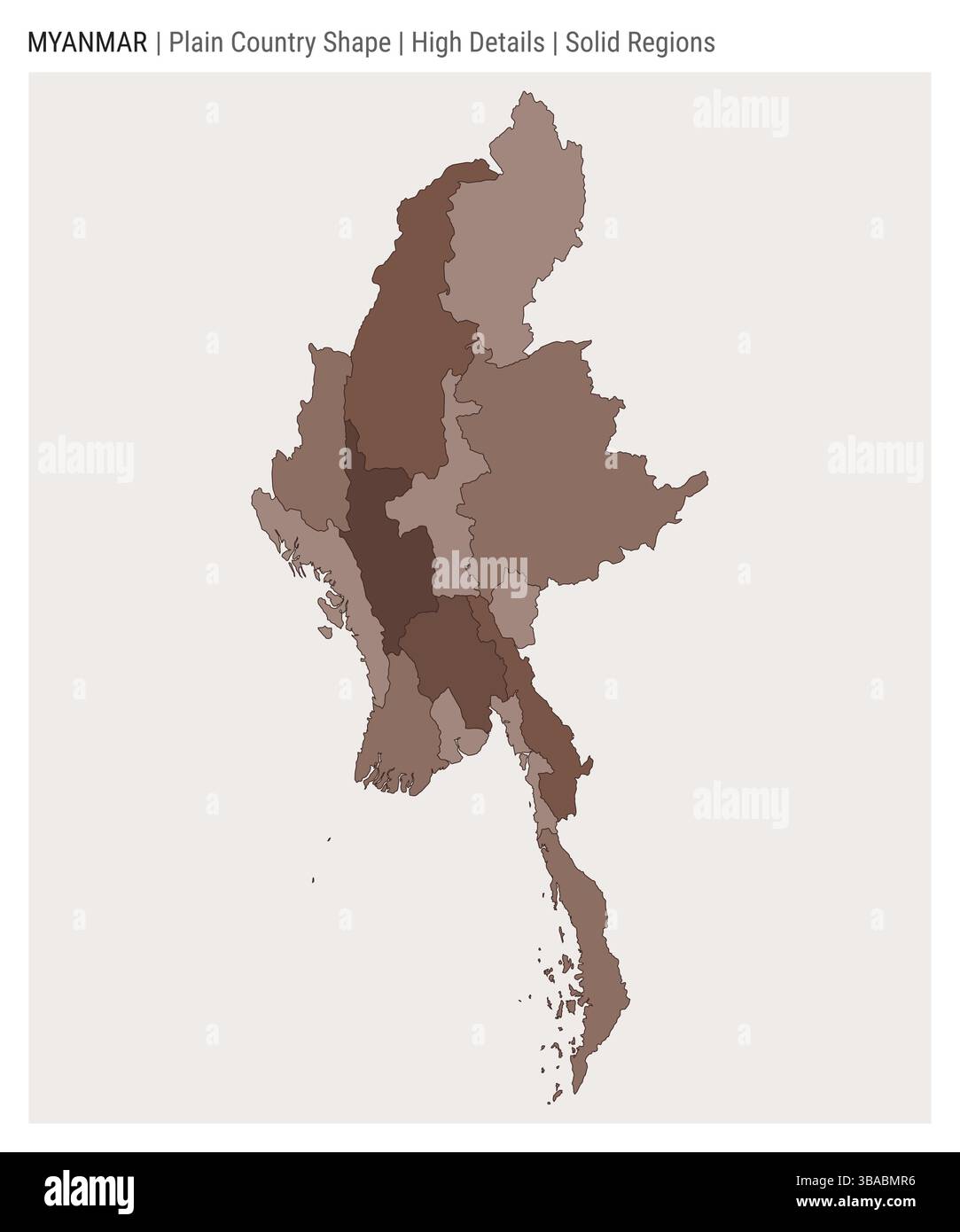 South asia map myanmar hi-res stock photography and images - Alamy