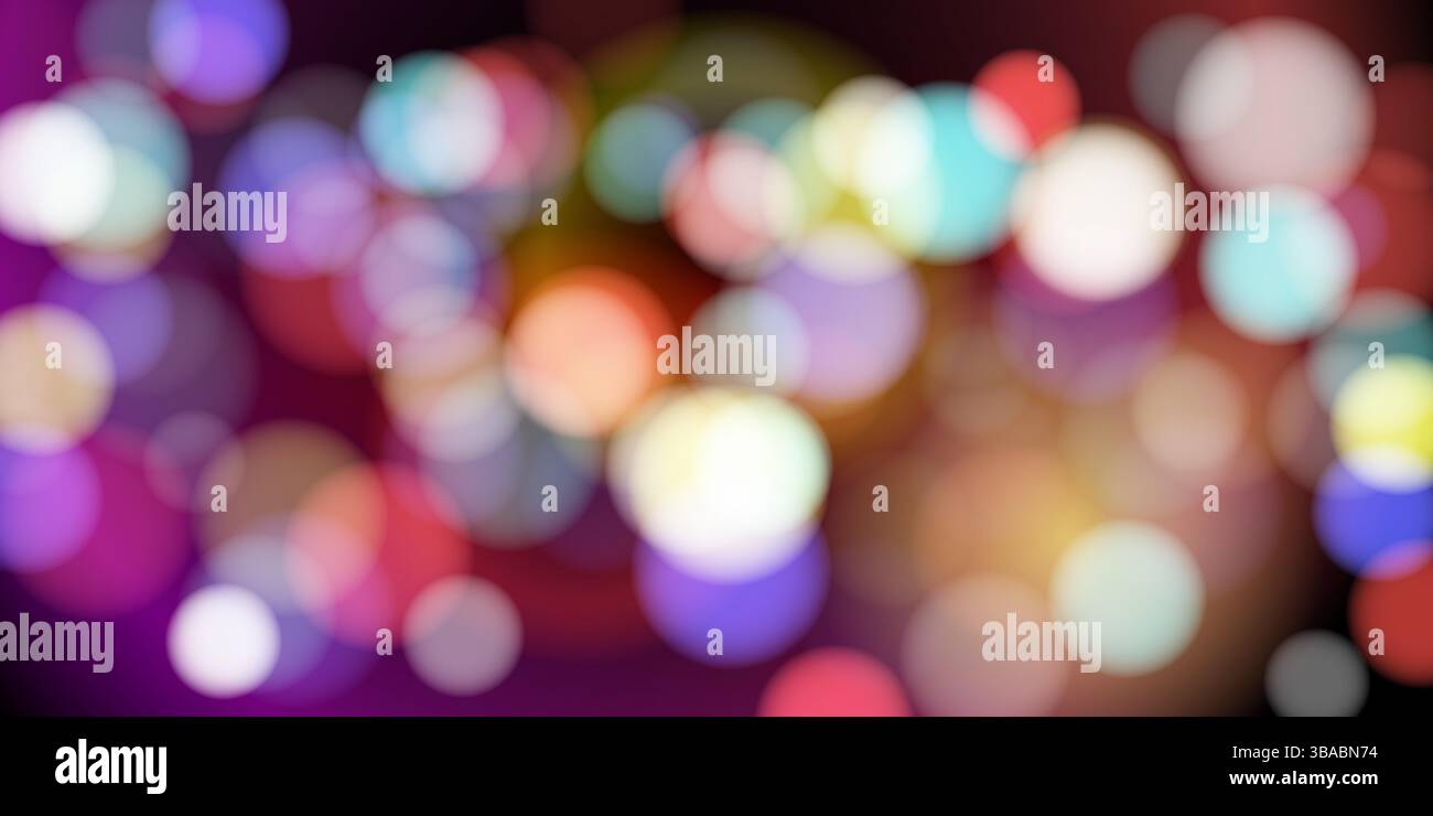 Vibrant city night neon lights abstract blur bokeh. Party invitations ...